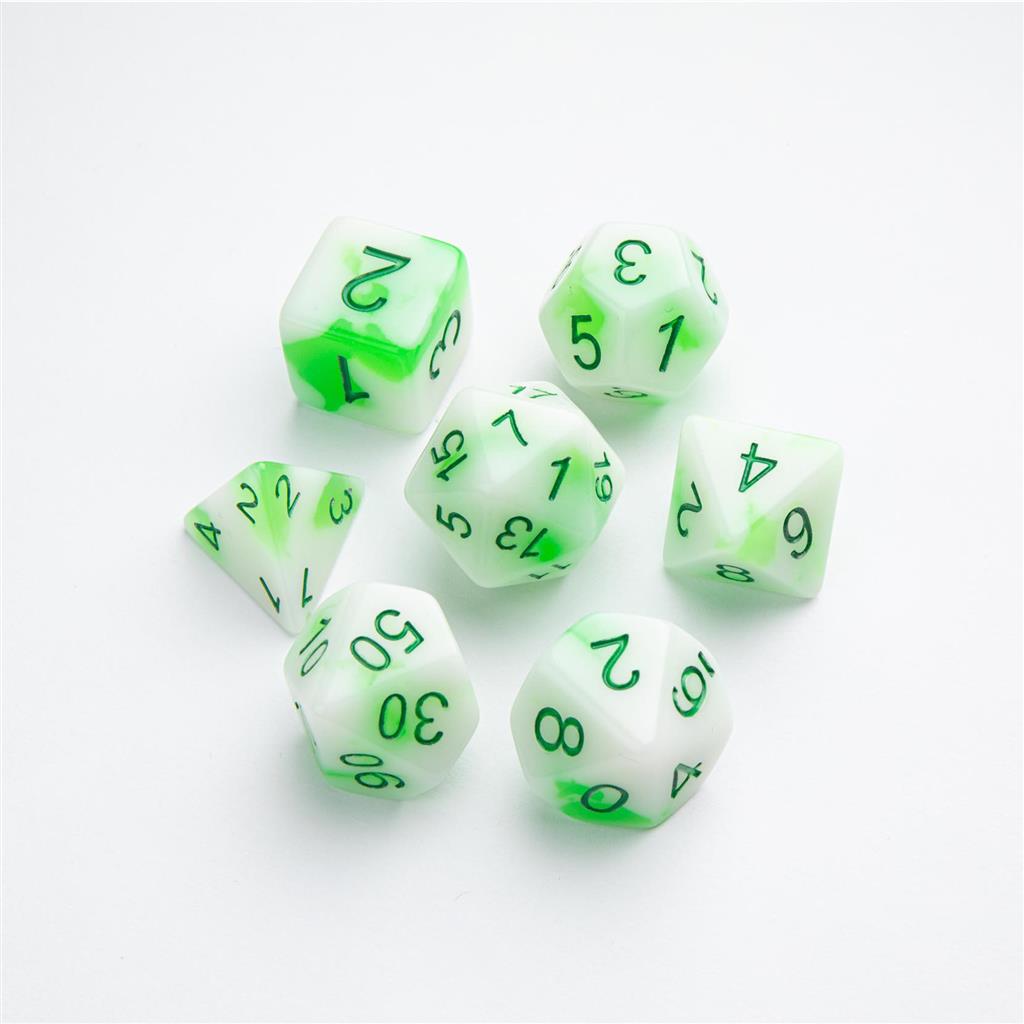 GG: Toxic Stones RPG Dice Set (7 pcs) - Asmodee Chile